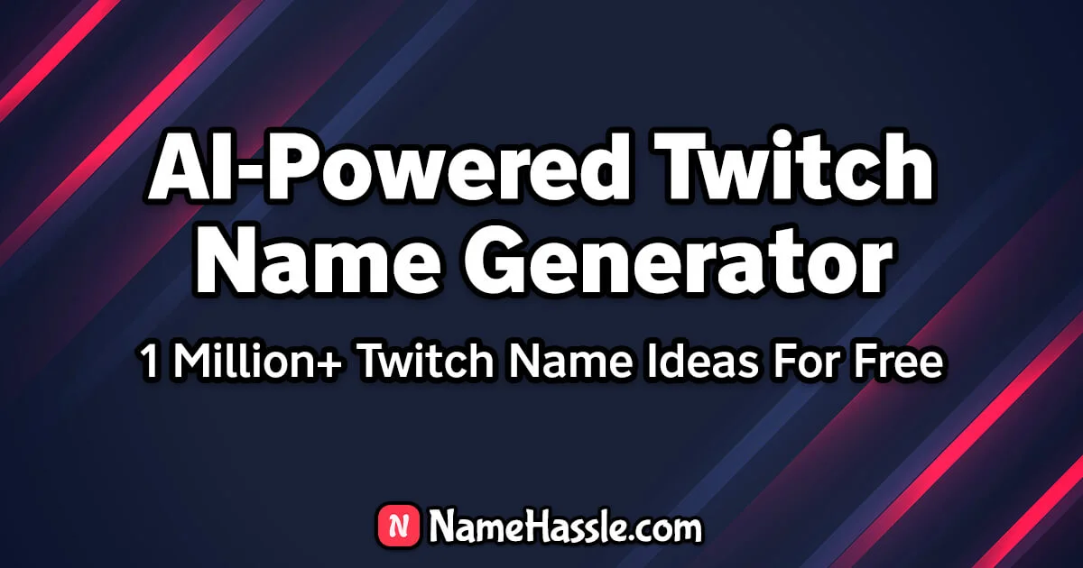 AI-Powered Twitch Name Generator 🎮 in 2025 + Free Logo 🎁